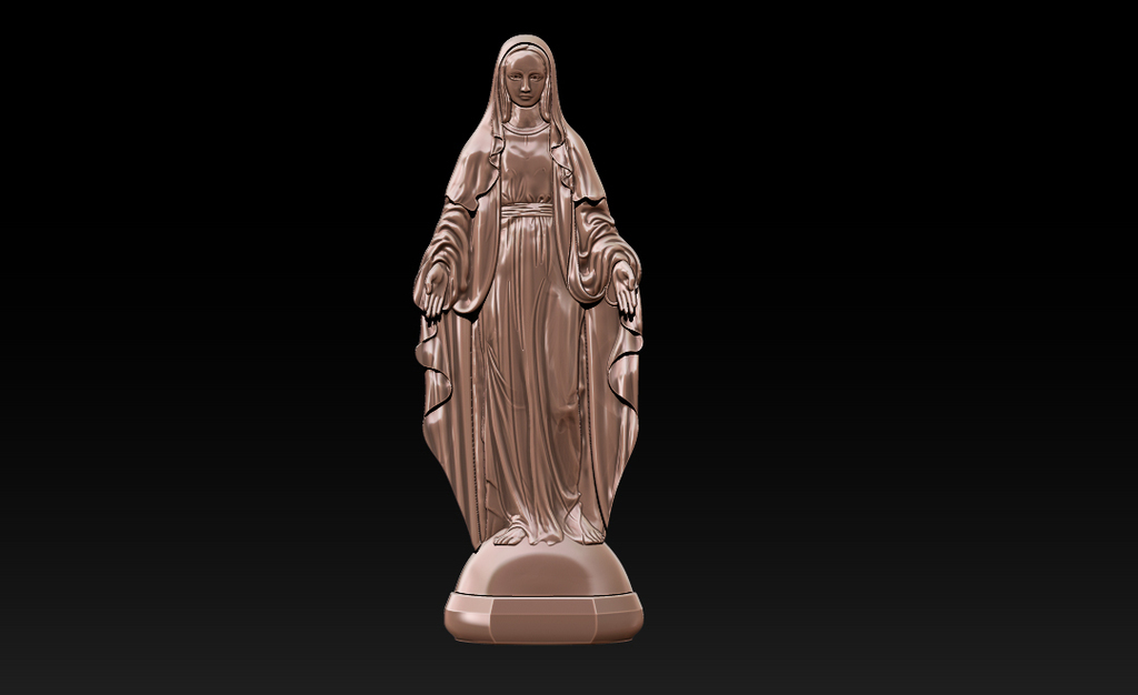 Free 3D file Virgin Mary Statue 💍・Template to download and 3D print・Cults