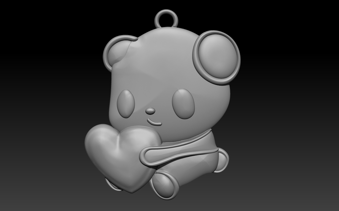 3D file Pendant Little Panda 3D Relief・Template to download and 3D ...