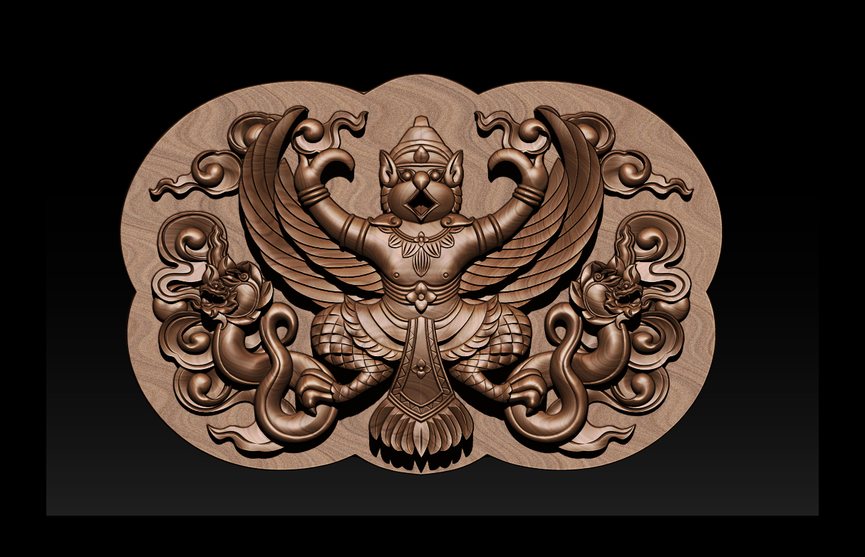 Archivo 3D Modelo 3D de Garuda Bali en bajo relieve 💍・Diseño de ...