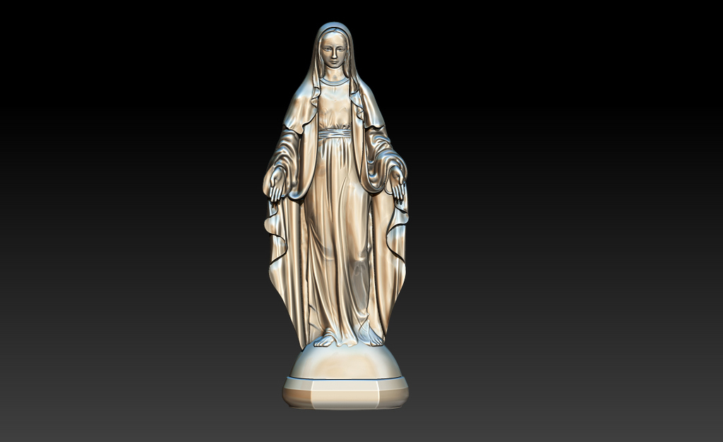 Free 3D file Virgin Mary Statue 💍・Template to download and 3D print・Cults