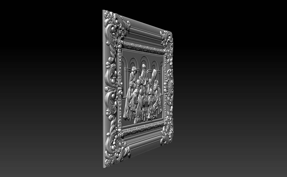 3D file CNC 3d Relief Model STL for Router 3 axis - The Last Supper 👨 ...