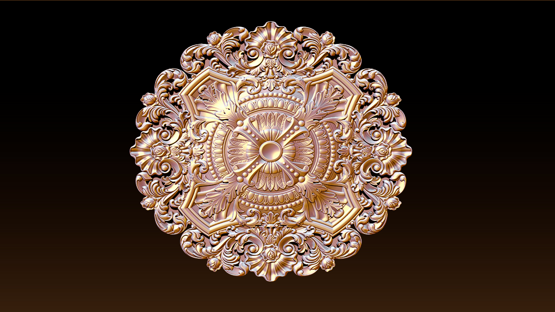 3D file Decorative Ceiling Center - for CNC router 🪵・3D print object to ...