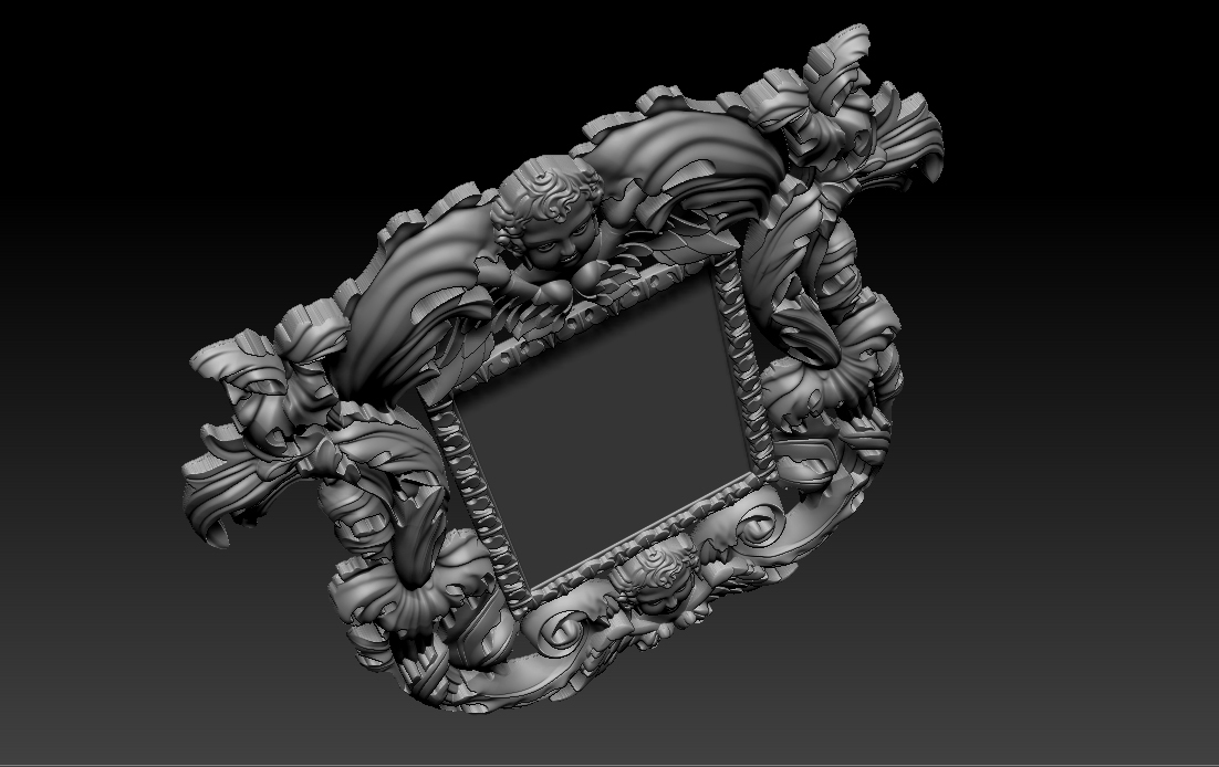 3D file Mirror classical carved frame・Template to download and 3D print ...