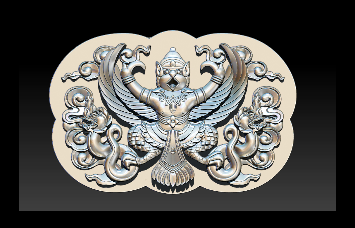 Archivo 3D Modelo 3D de Garuda Bali en bajo relieve 💍・Diseño de ...