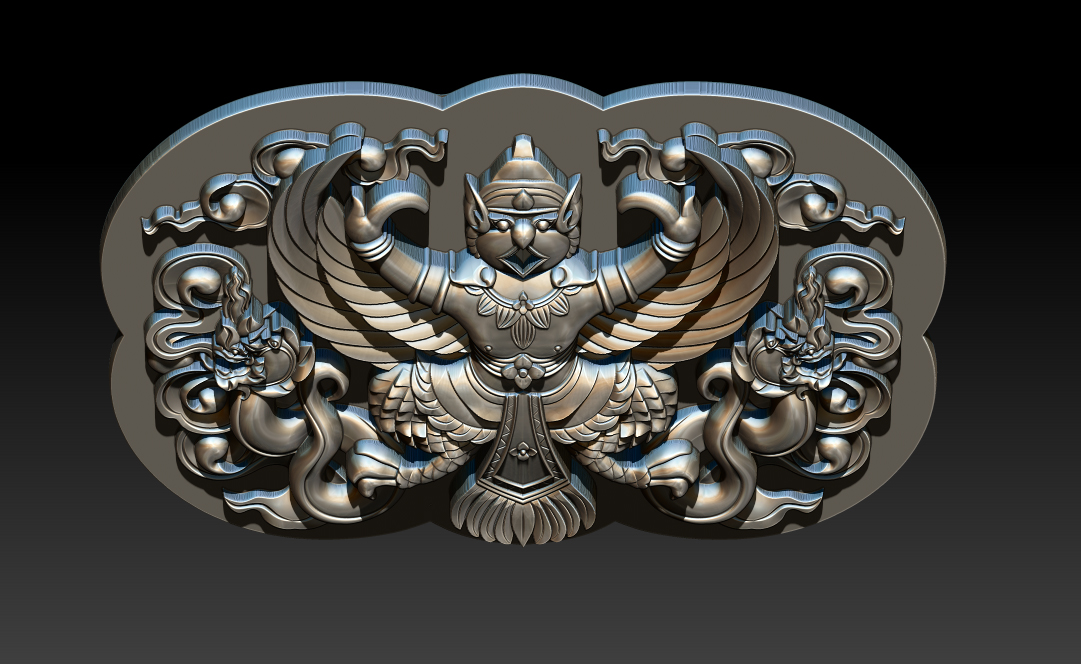 Archivo 3D Modelo 3D de Garuda Bali en bajo relieve 💍・Diseño de ...