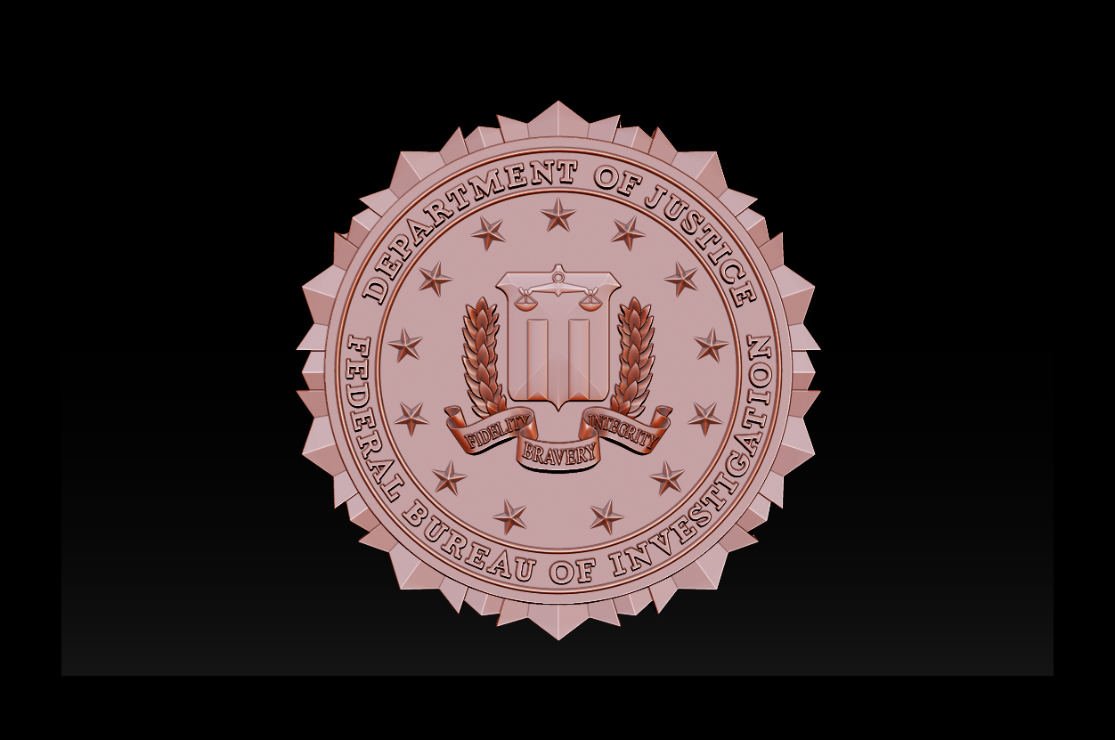 3D file FBI Seal - 3D Badges 🦭・Model to download and 3D print・Cults