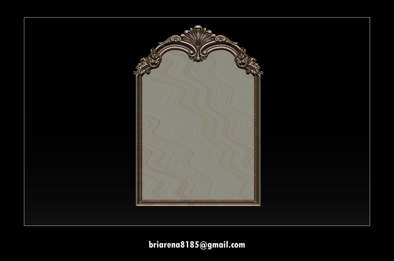 3D file Mirror classical carved frame・Template to download and 3D print ...