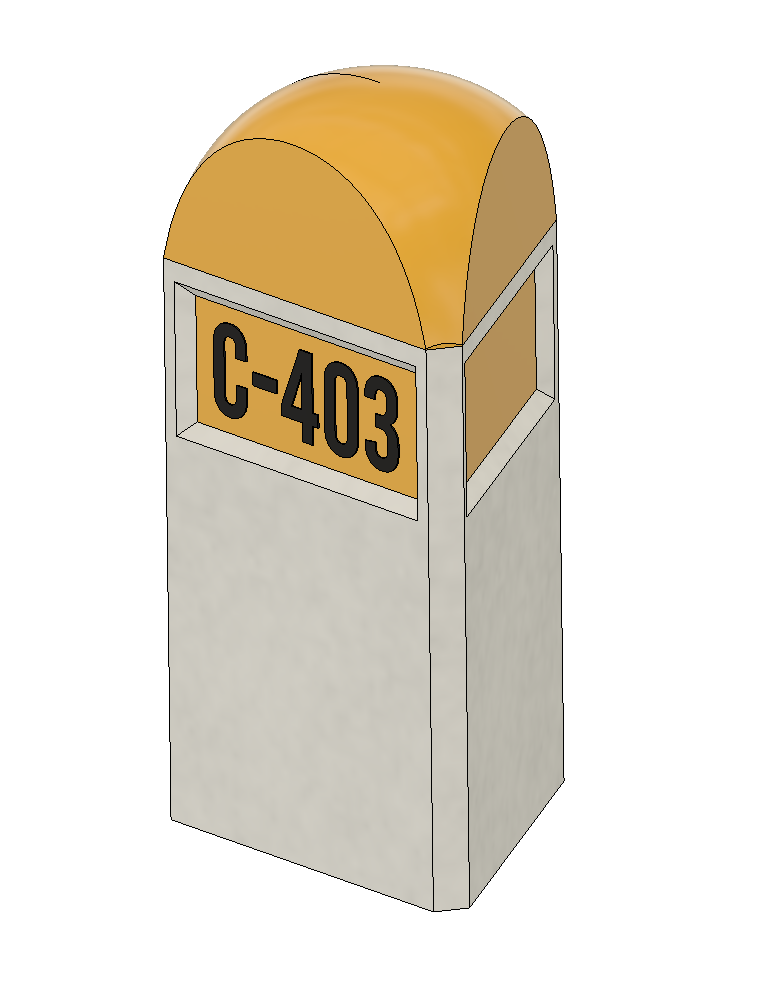 Archivo 3D gratis Mojón de Carretera - Hito de Carretera・Plan para ...