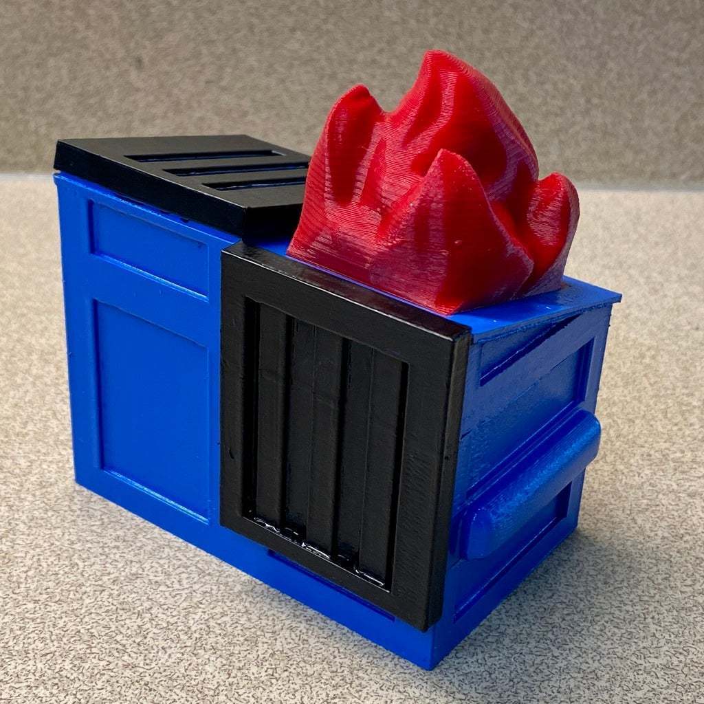 Free STL file Dumpster Fire 🔥・3D printable model to download・Cults