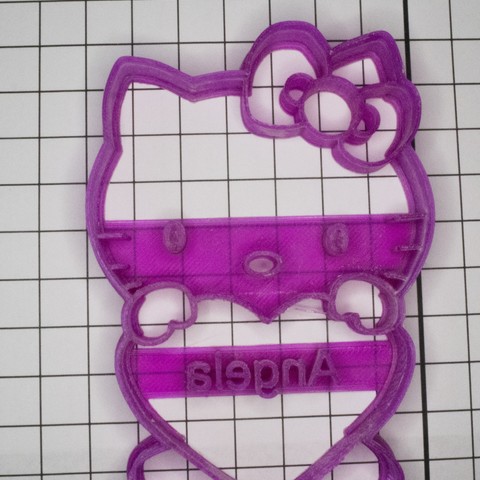Download STL file Hello kitty heart cookie cutter • 3D printing model ...