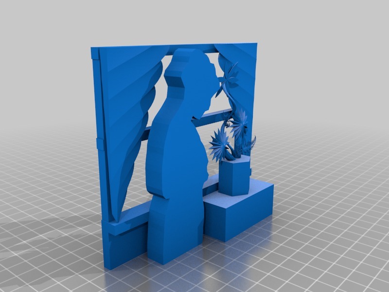 Free 3D file Woman & Flowers Silhouette・3D printer design to download・Cults