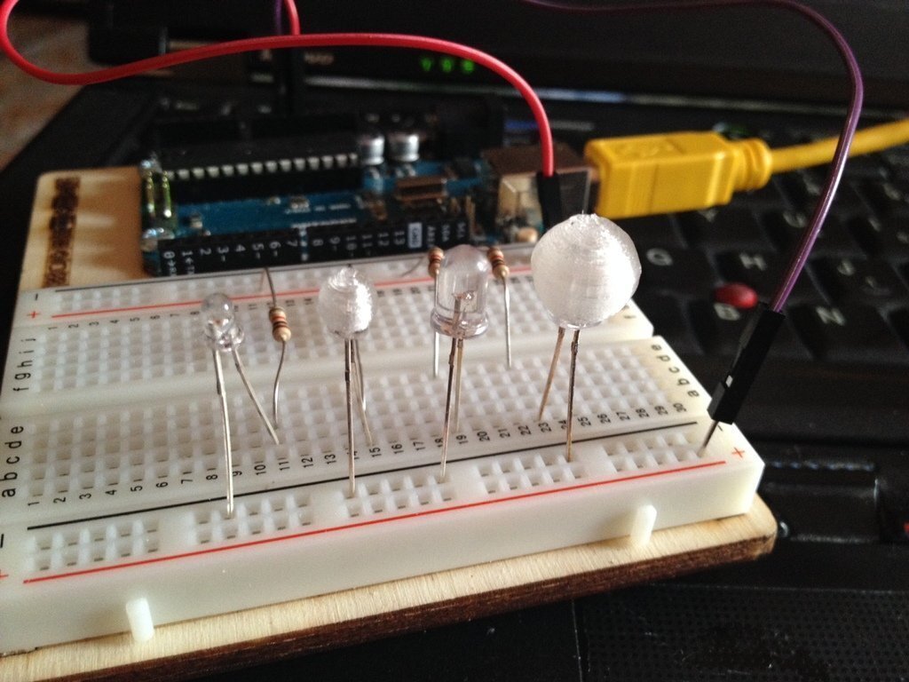 Download free STL file LED Light Diffuser (for 3mm and 5mm LEDs) • 3D ...