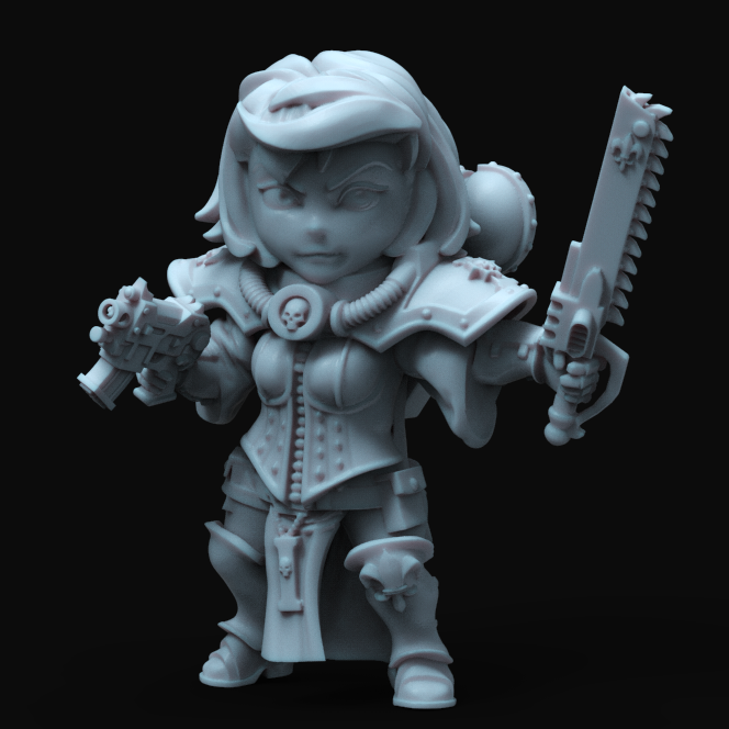 Free STL file The cutest chibi battle nun ⚔・3D printable model to ...