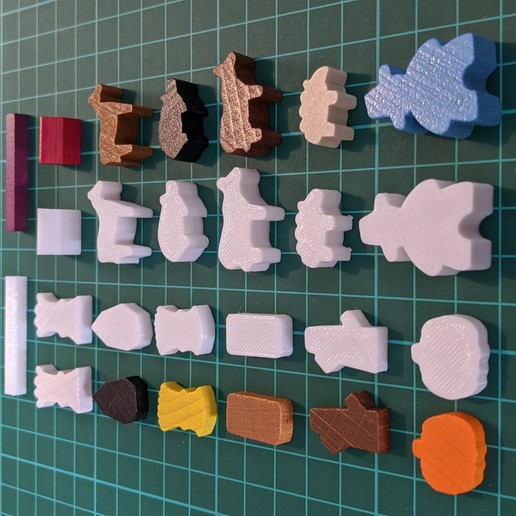 Download free 3D printing designs Agricola game board meeples ・ Cults