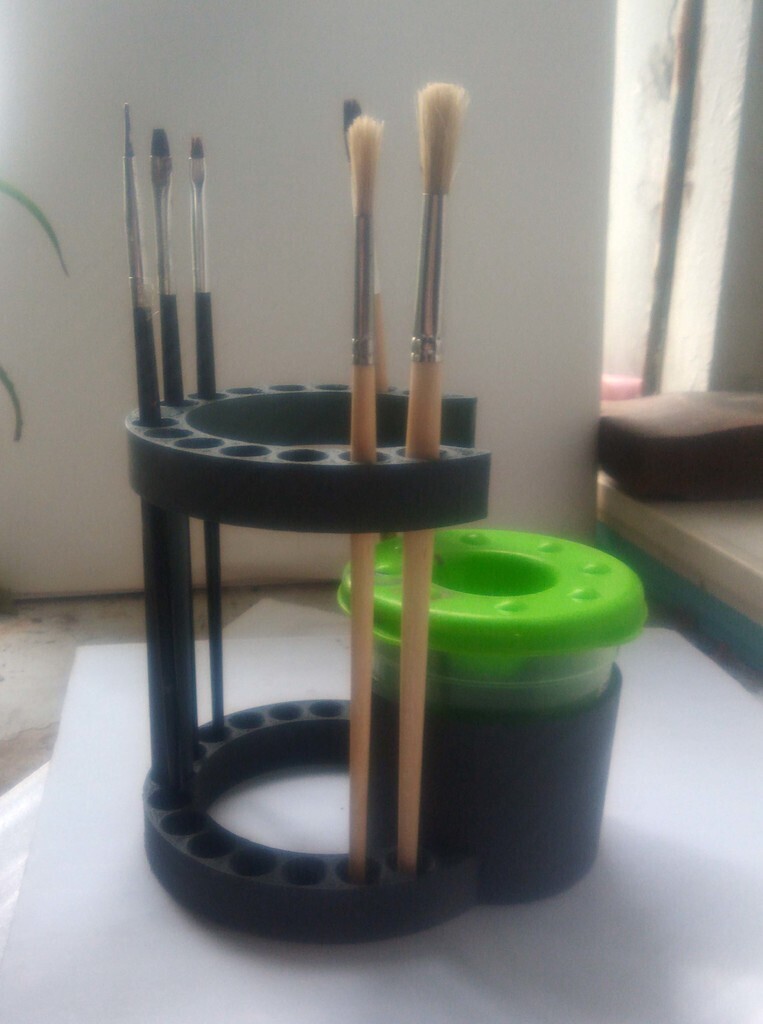 Free STL file Paint Brush Holder with Can 🎨・3D print design to download ...