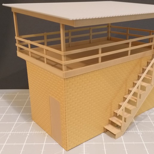 Download free 3D printer files 1:32 scale face-brick building with roof ...