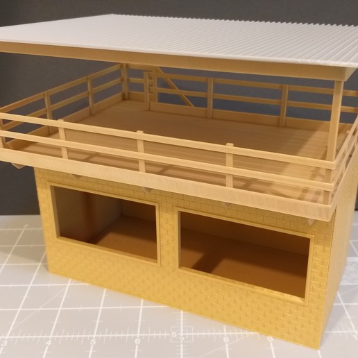 Descargar archivo STL gratis Un edificio de ladrillos a escala 1:32 con ...