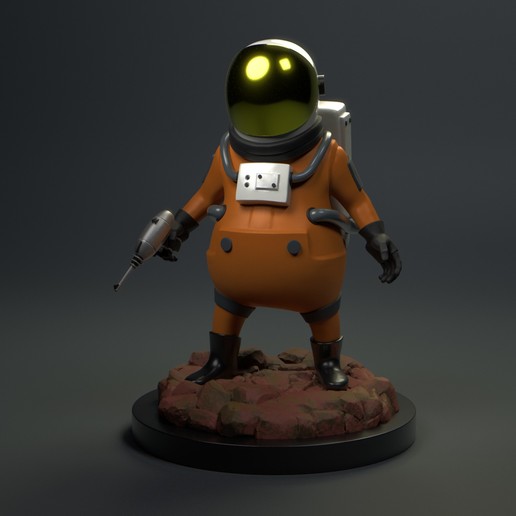 Download OBJ file Cute Astronaut Firgure 3D Print Model • 3D printing ...