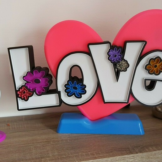 Download STL file Deco RGB LED Love lamp • 3D printer template ・ Cults