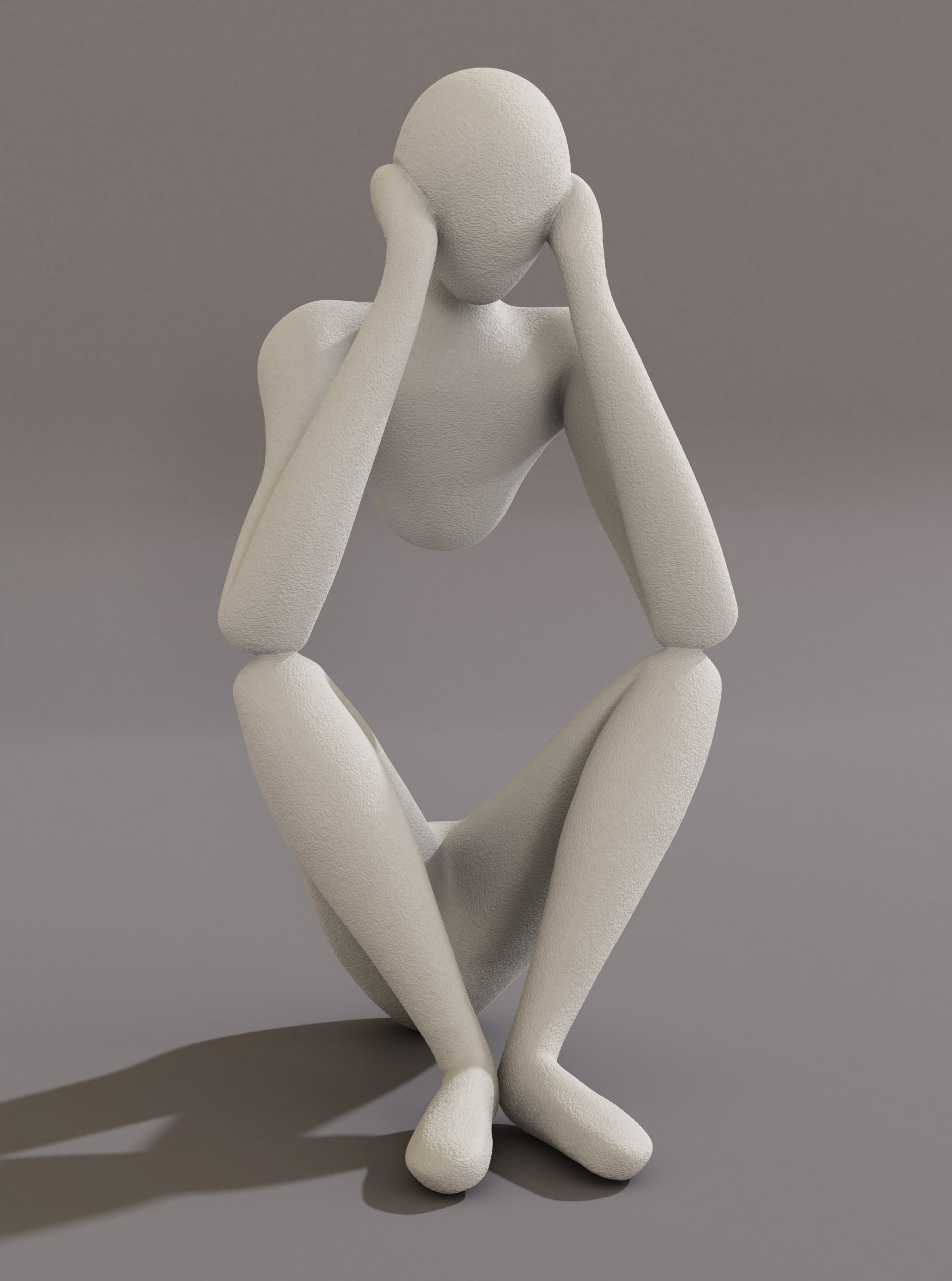 STL file meditating sculpture・3D printing model to download・Cults