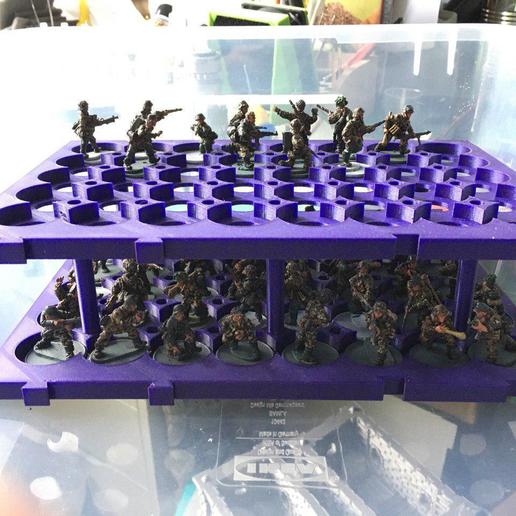 Download free 3D printer designs Miniature Figures Storage Tray fits ...