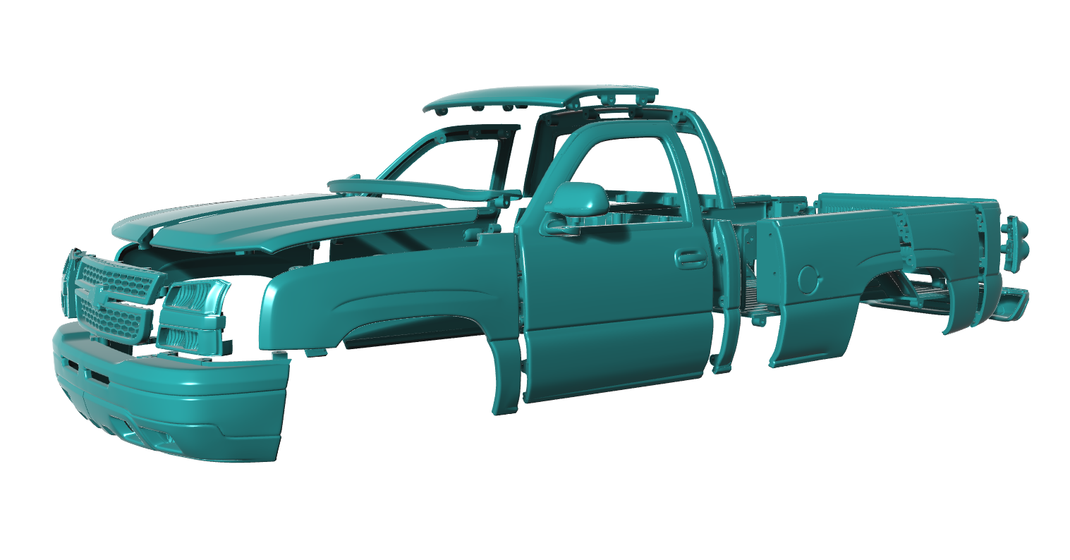 3D file chevrolet silverado 2007 313mm 🚙・3D print object to download・Cults