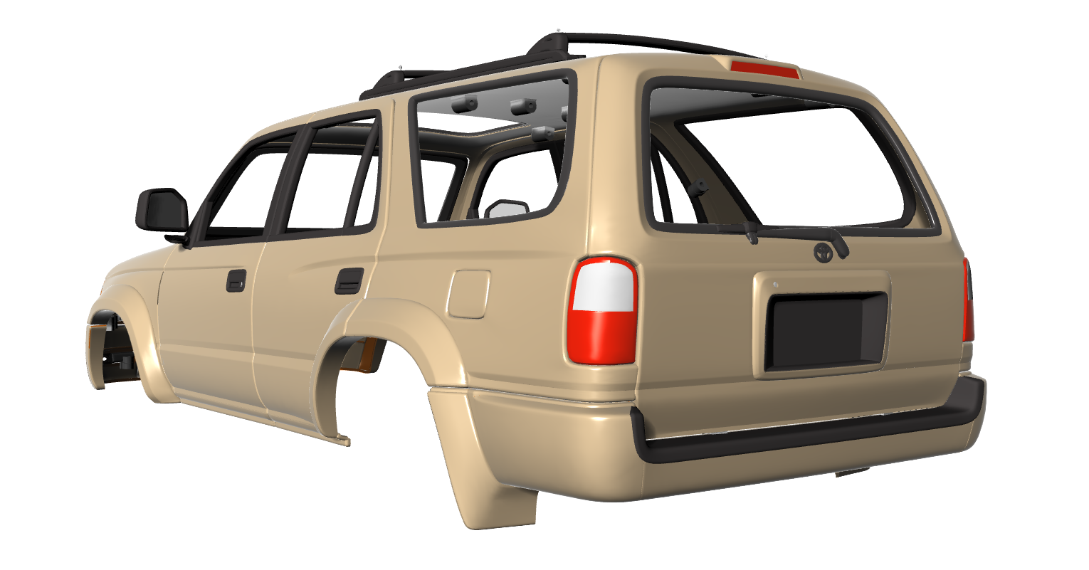 STL file TOYOTA 4RUNNER 1999 313MM 🚗・3D print object to download・Cults