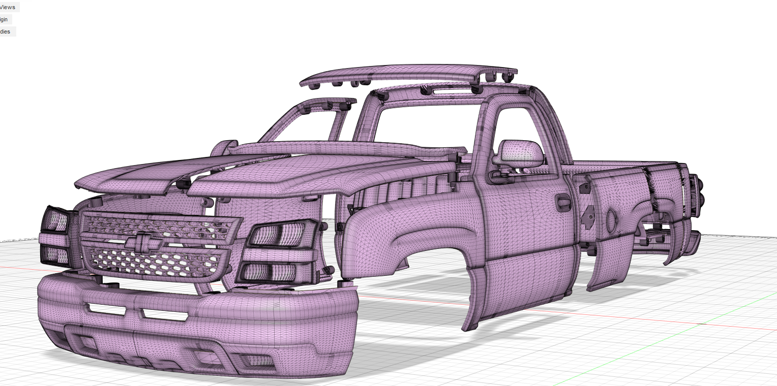 3D file chevrolet silverado 2007 313mm 🚙・3D print object to download・Cults