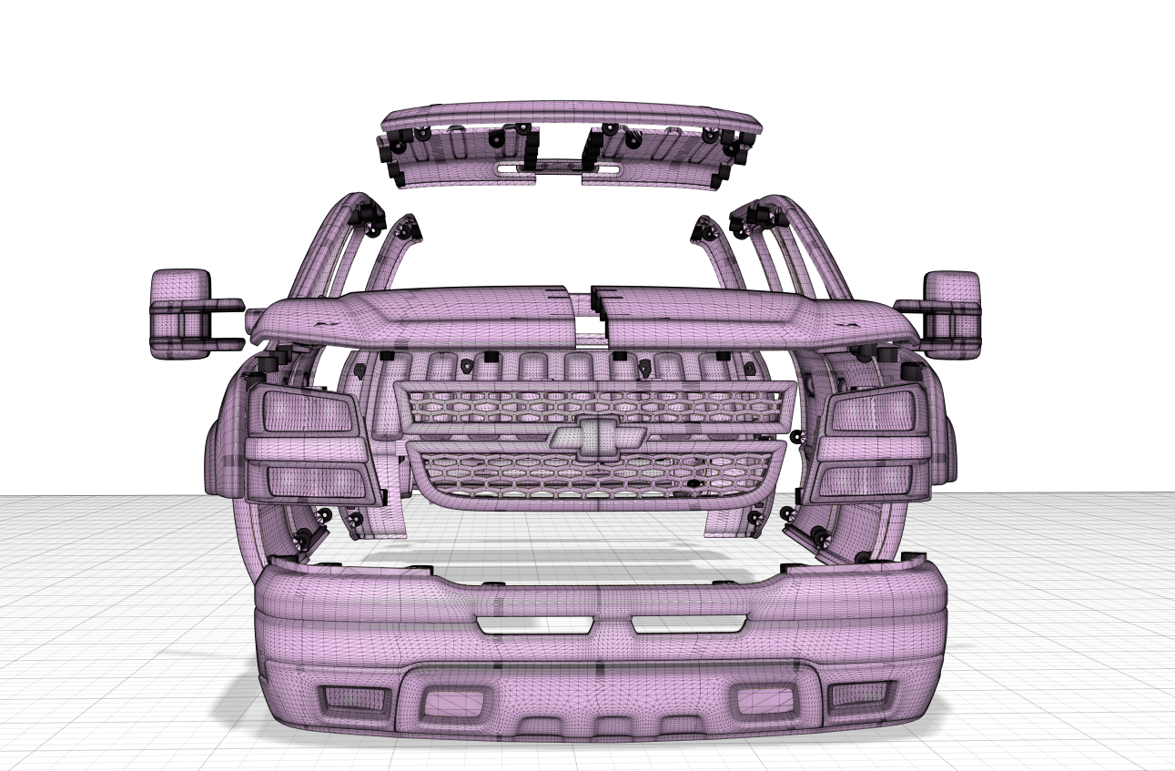 3D file SILVERADO 4 DOOR 2007 450 MM WHEEL BASE 🚪・3D printing idea to ...