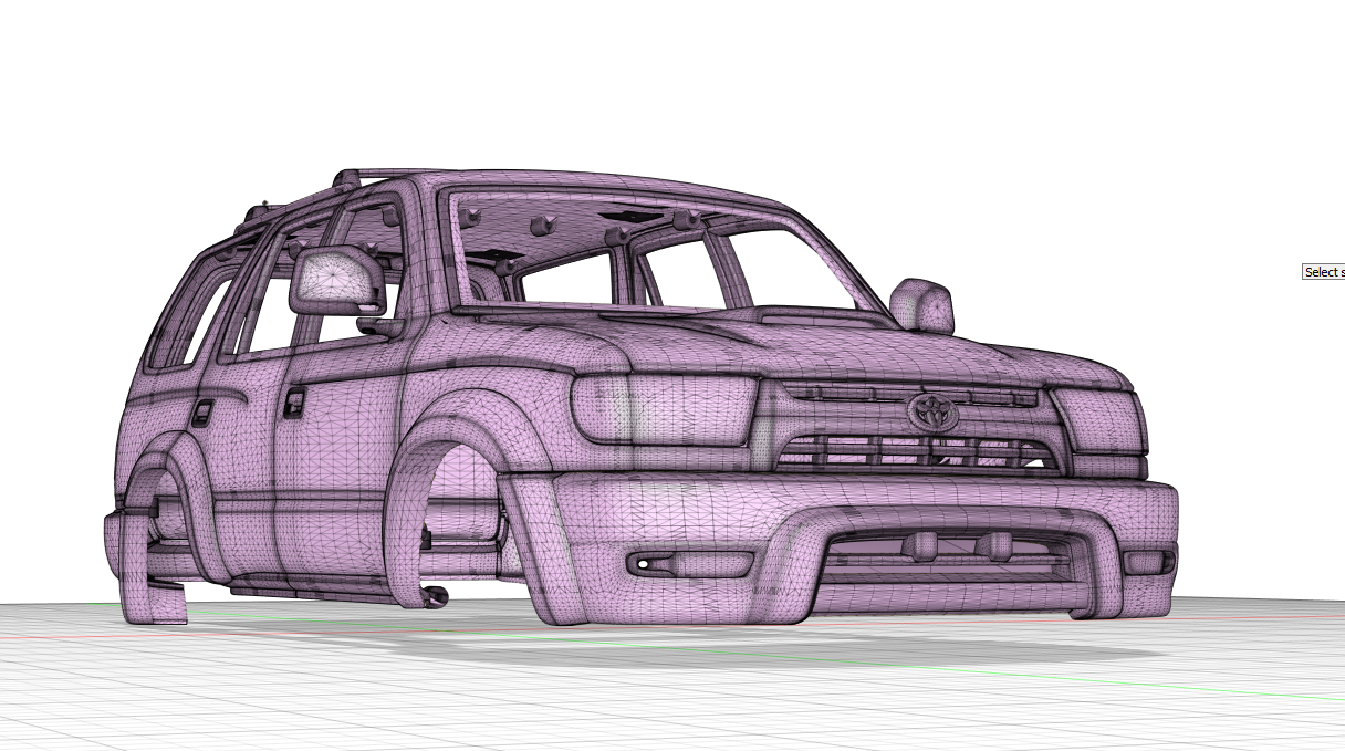 STL file TOYOTA 4RUNNER 1999 313MM 🚗・3D print object to download・Cults