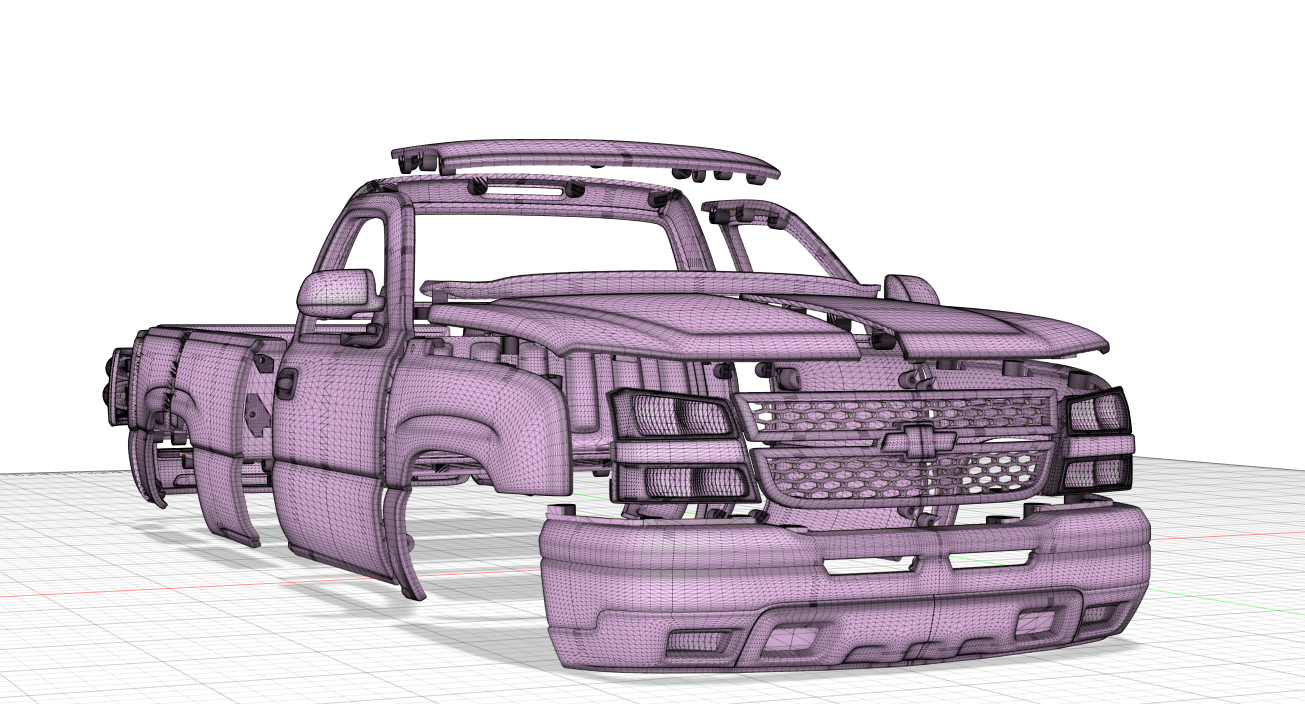 3D file chevrolet silverado 2007 313mm 🚙・3D print object to download・Cults