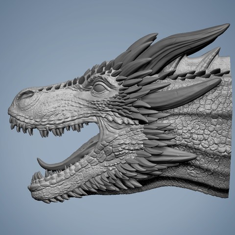 Download OBJ file Drogon Dragon Game Of Thrones Fan Art Inspired 3D ...