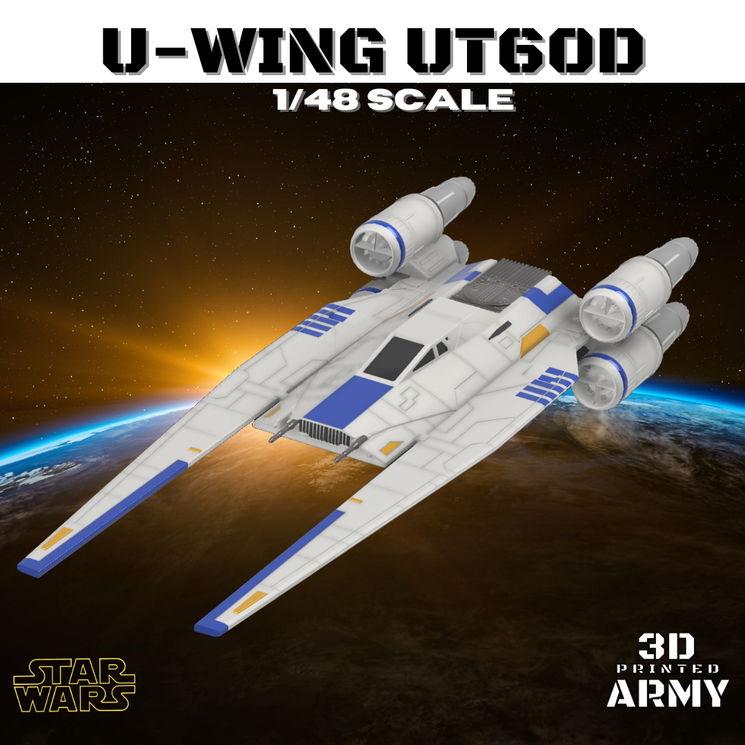 STL file STAR WARS U-WING UT60D with basement ⭐・3D print model to ...