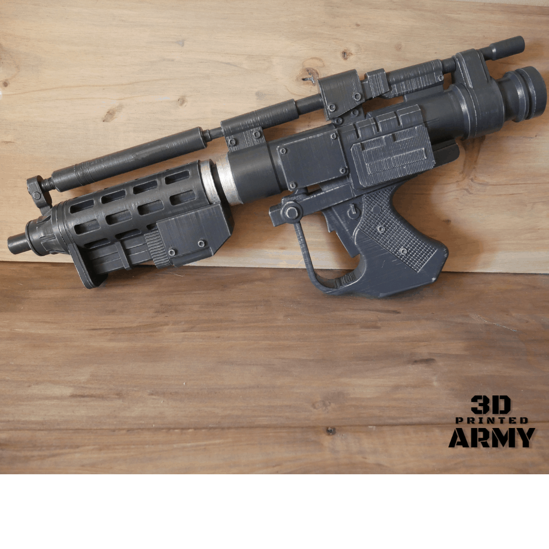 STL file E-5 DROIDS BLASTER RIFLE 🤖・3D printer model to download・Cults