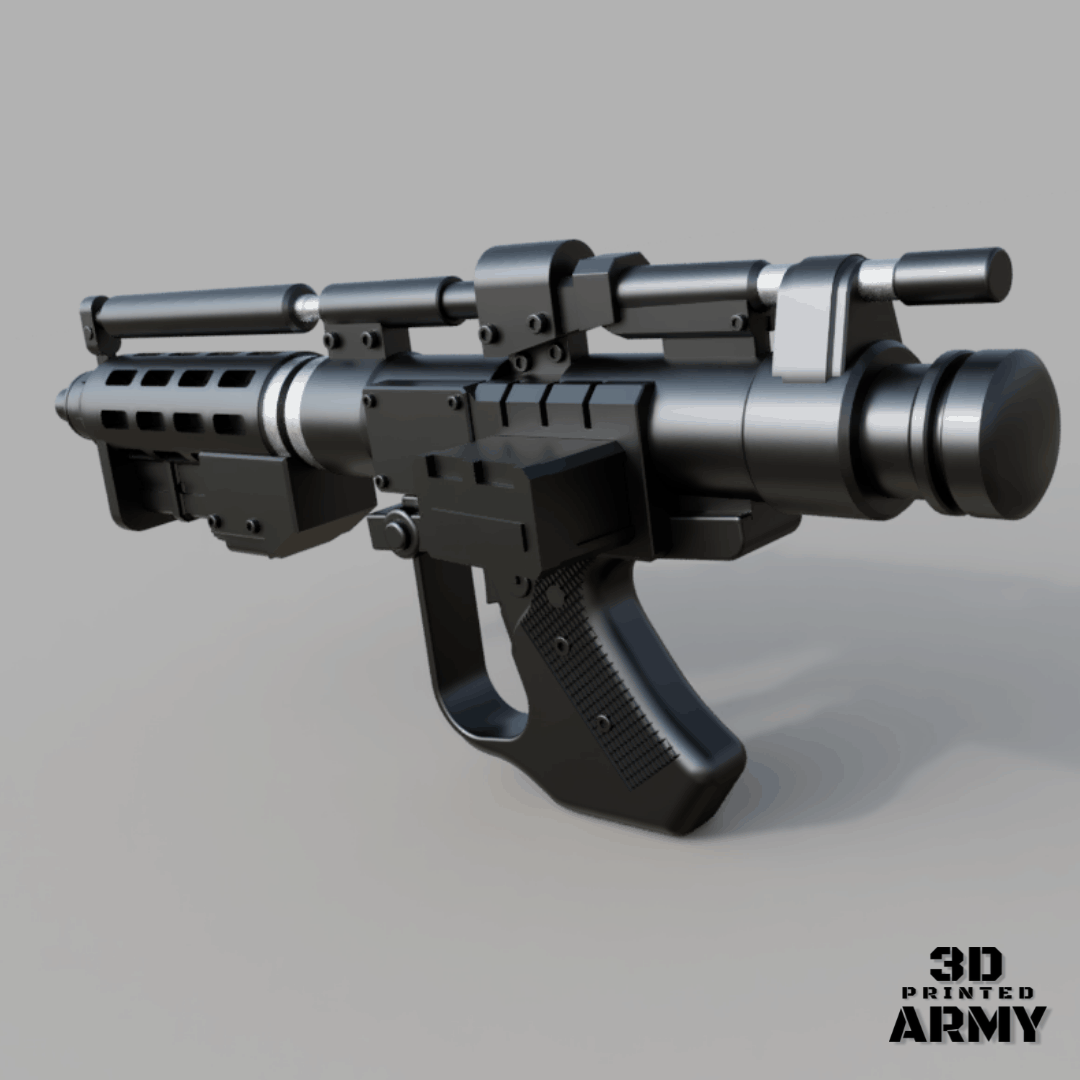 STL file E-5 DROIDS BLASTER RIFLE 🤖・3D printer model to download・Cults