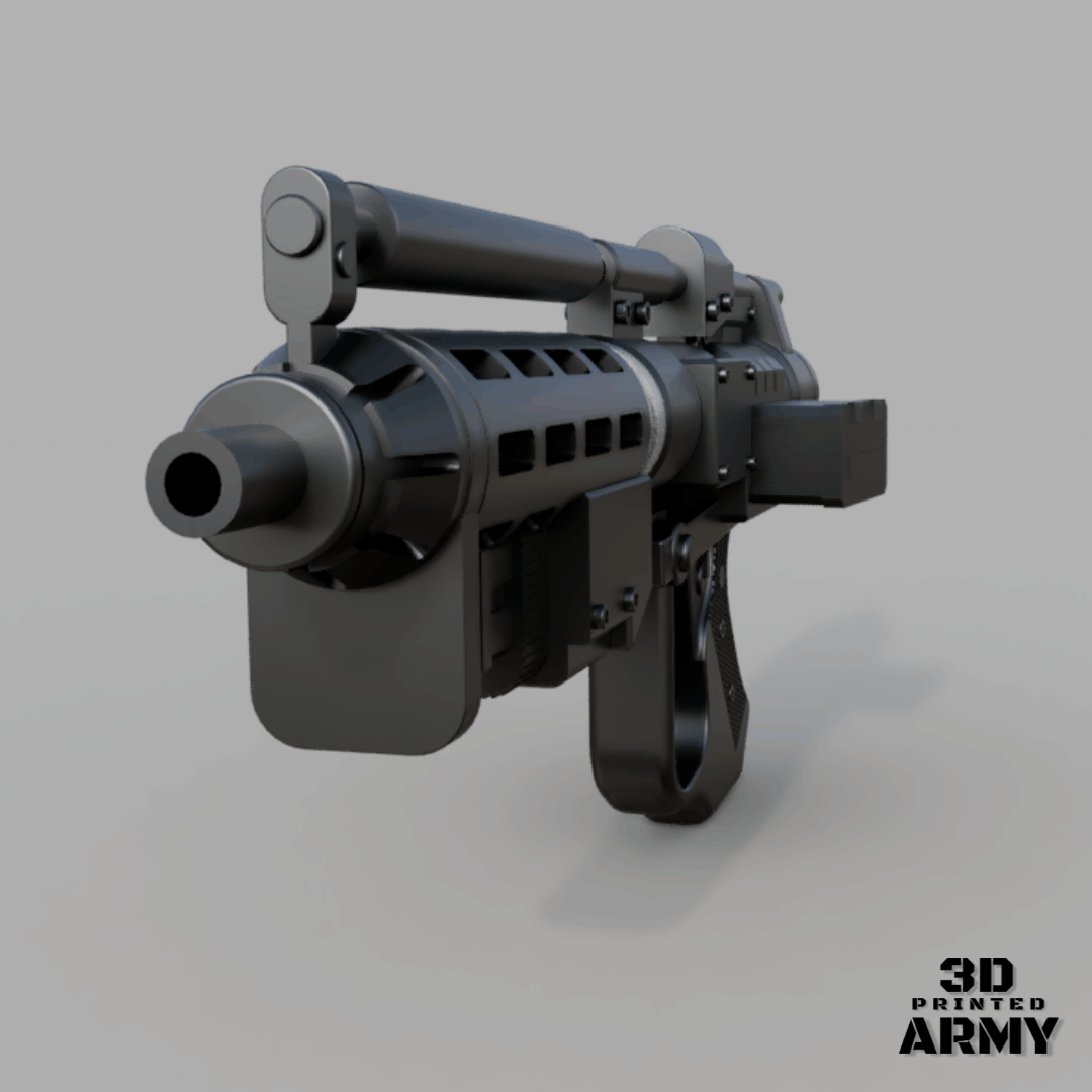 STL file E-5 DROIDS BLASTER RIFLE 🤖・3D printer model to download・Cults