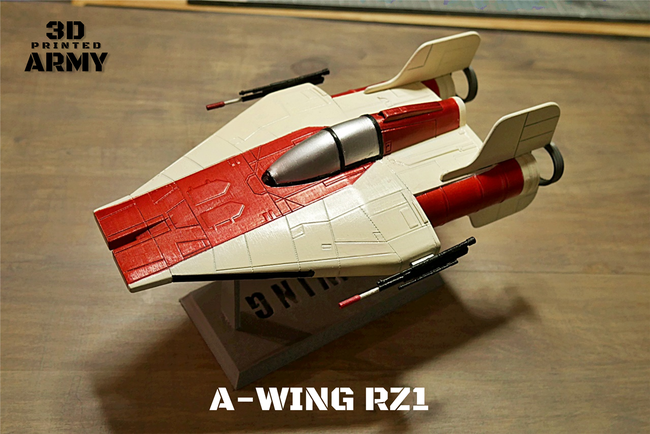 Download STL file STAR WARS A-WING RZ-1 STARFIGHTER with BASEMENT ...