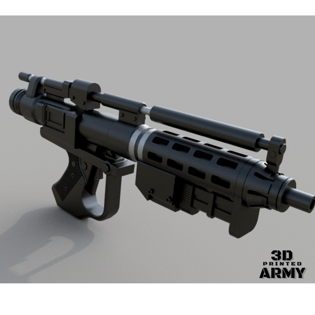 STL file E-5 DROIDS BLASTER RIFLE 🤖・3D printer model to download・Cults