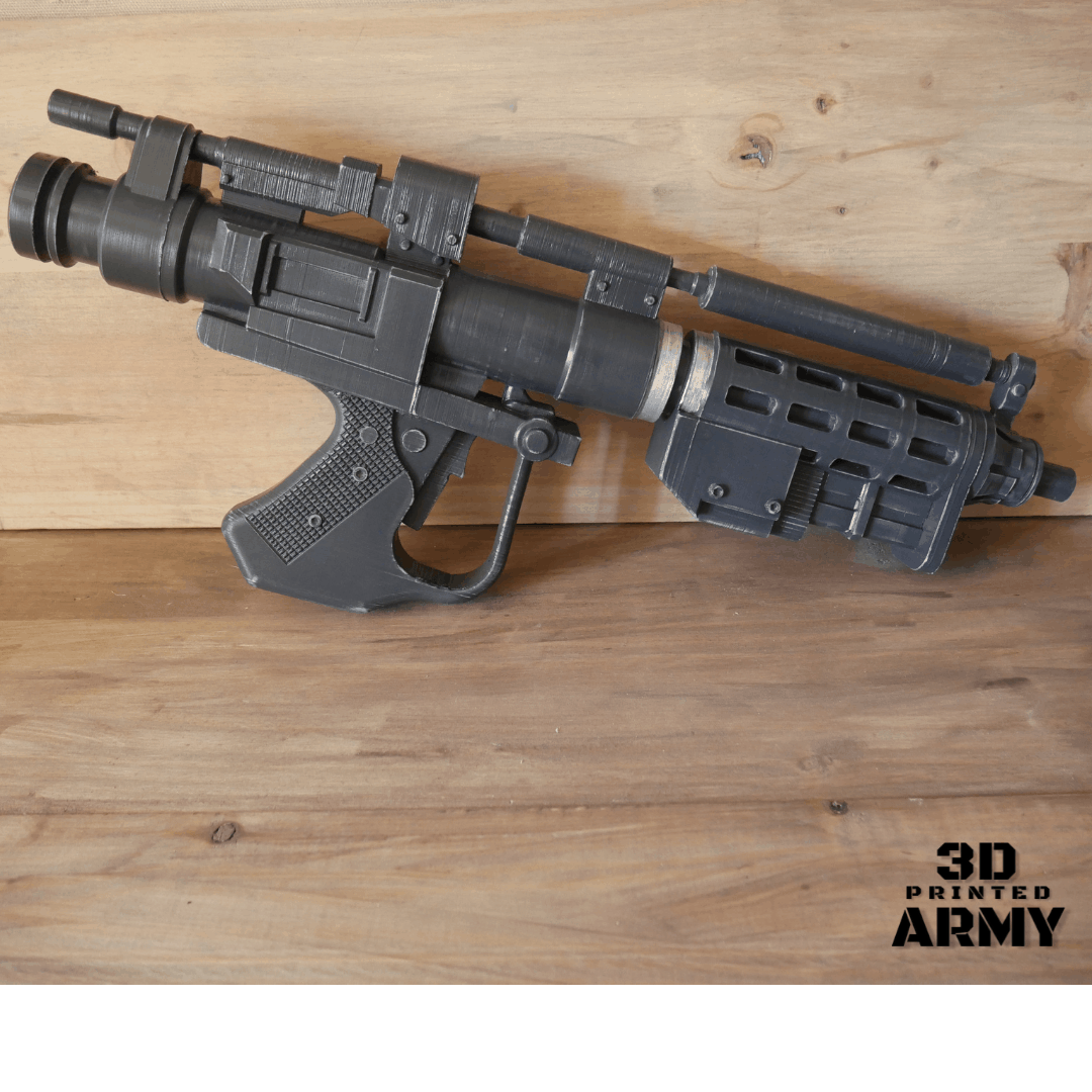 STL file E-5 DROIDS BLASTER RIFLE 🤖・3D printer model to download・Cults