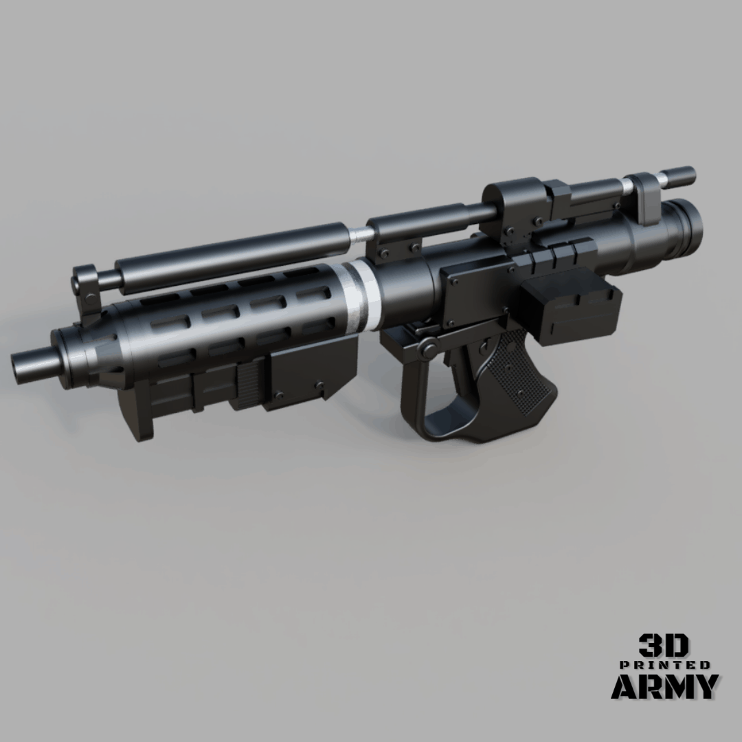 STL file E-5 DROIDS BLASTER RIFLE 🤖・3D printer model to download・Cults