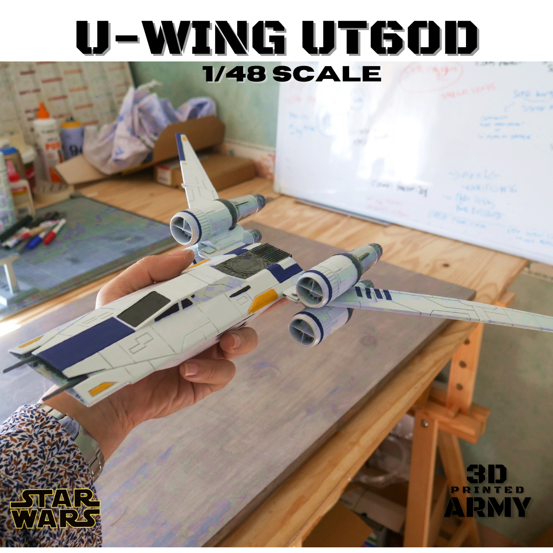 STL file STAR WARS U-WING UT60D with basement ⭐・3D print model to ...