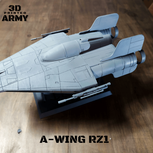 Download STL file STAR WARS A-WING RZ-1 STARFIGHTER with BASEMENT ...