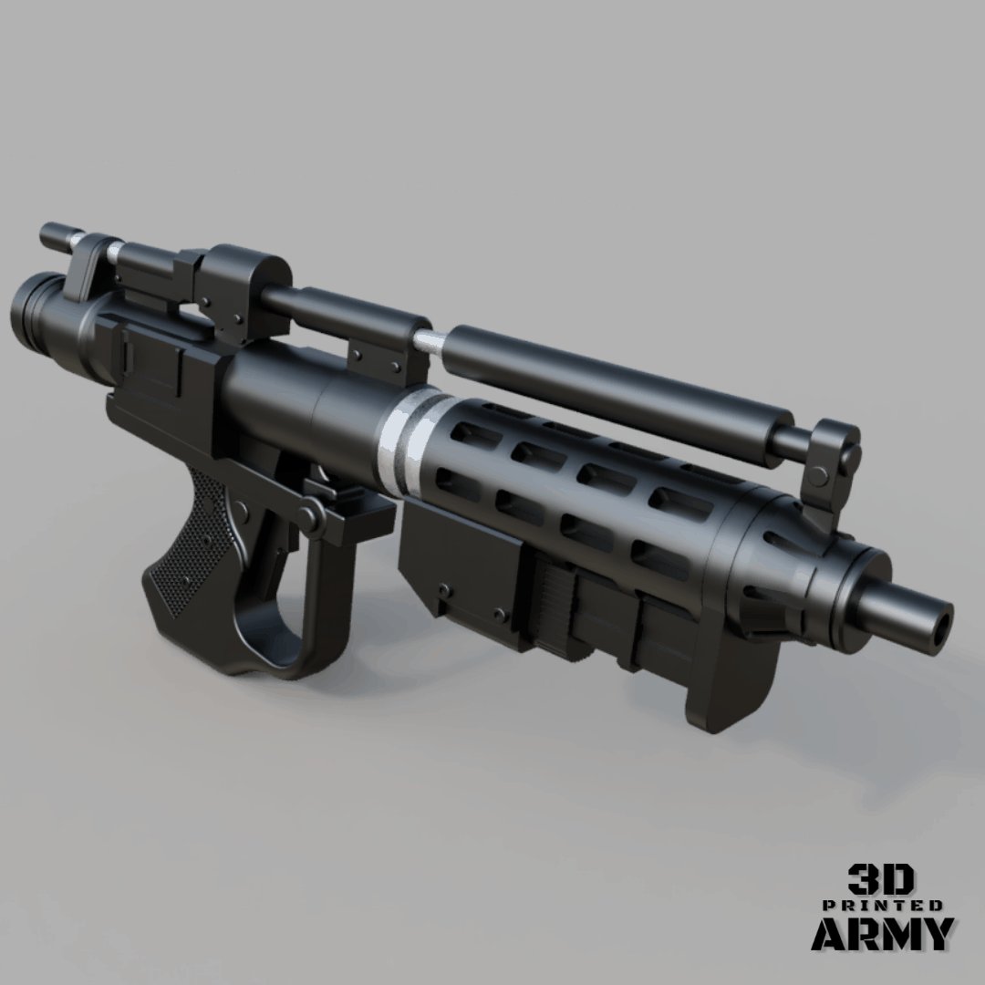 STL file E-5 DROIDS BLASTER RIFLE 🤖・3D printer model to download・Cults