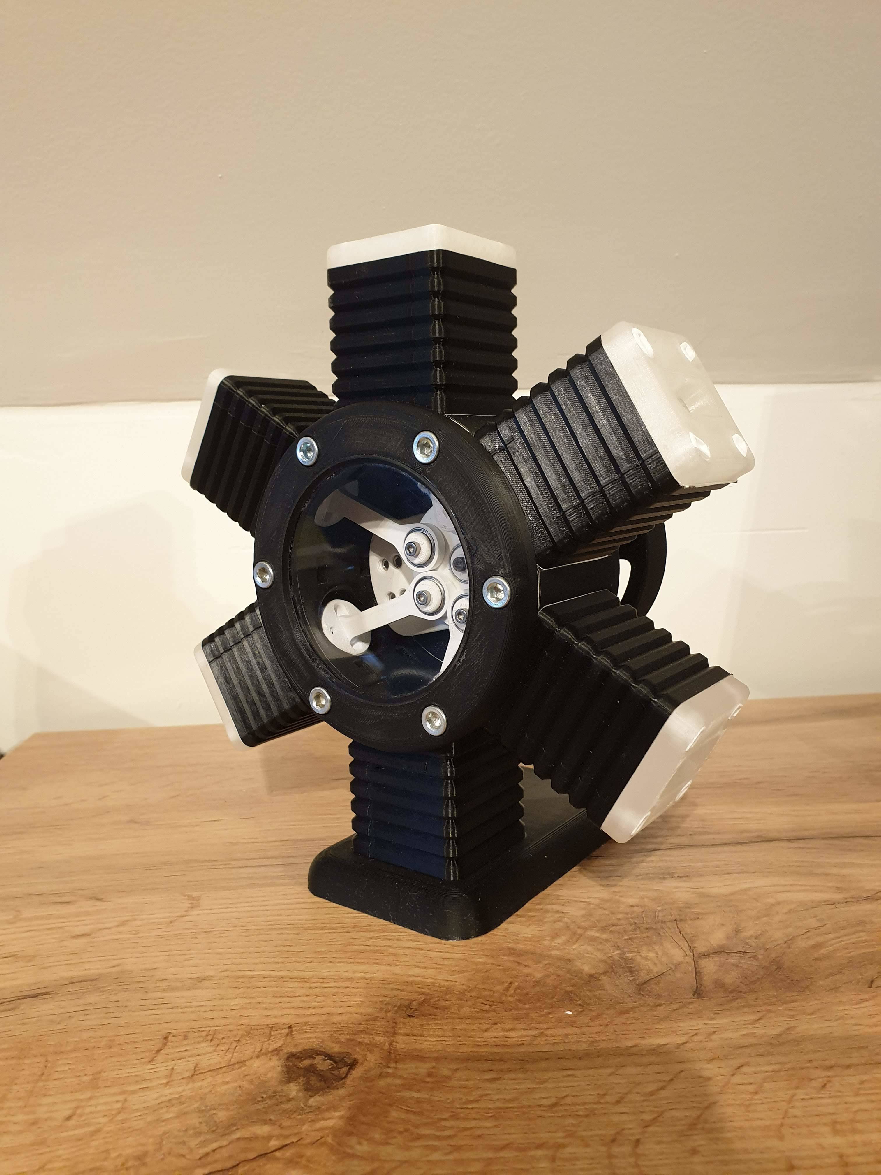 STL file working 6cilinder radial air engine 👽・3D print model to ...