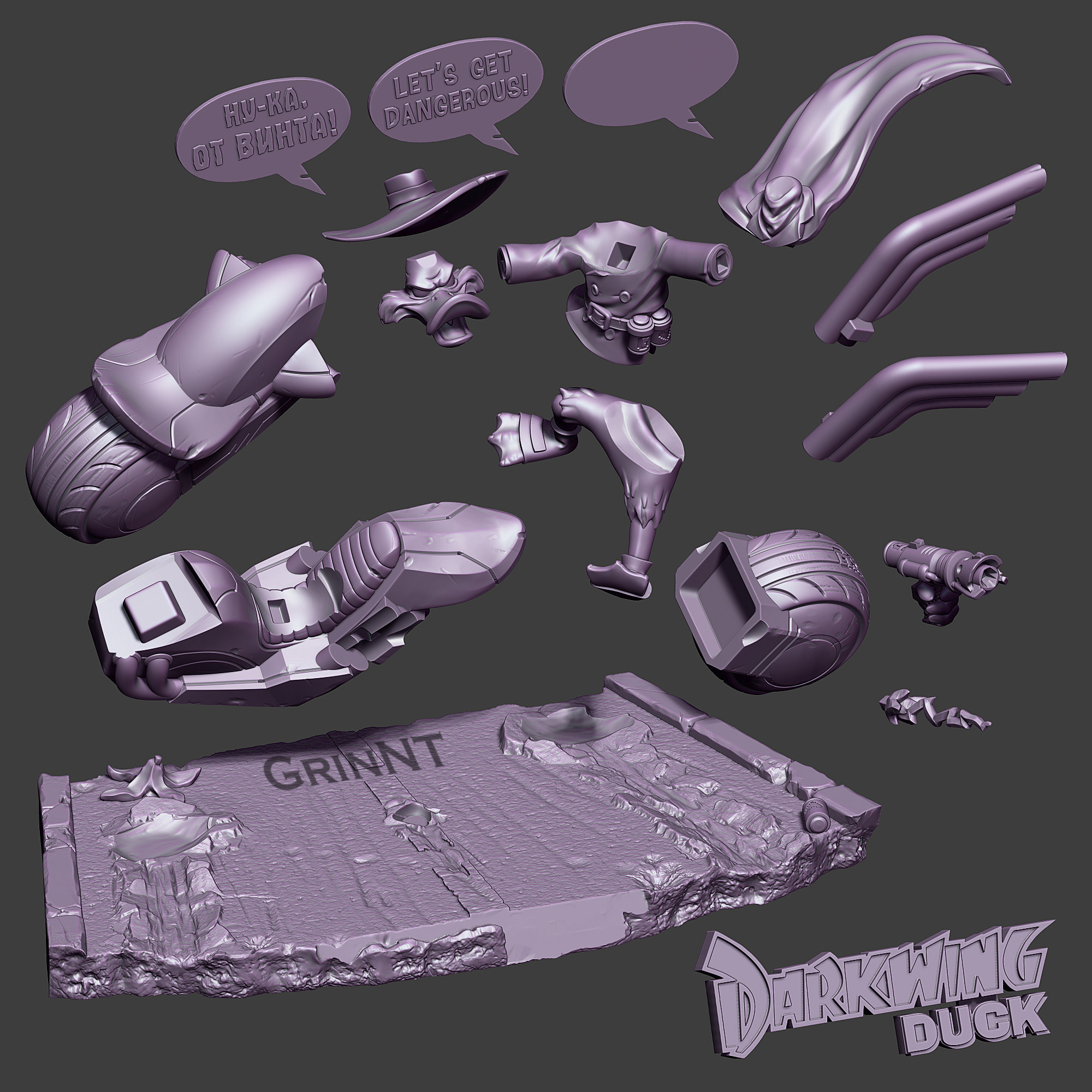 STL file Darkwing Duck・Template to download and 3D print・Cults