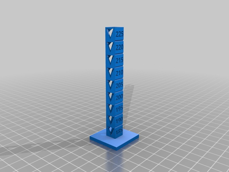 Free 3D file 185-225Temp Calibration Tower・3D printer model to download ...