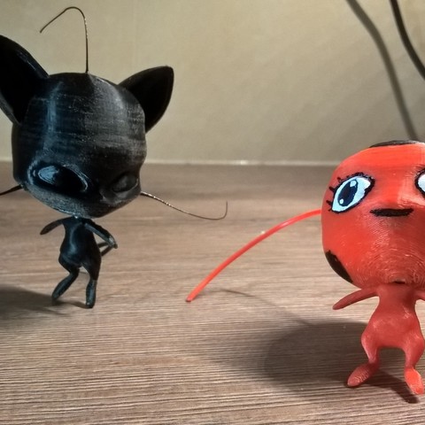 Impresión en 3D Plagg, el personaje de Miraculous LadyBug ・ Cults