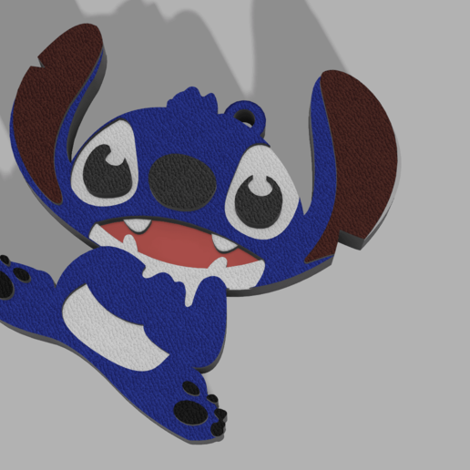 Download STL file Multicolor Stitch Keychain • 3D print design ・ Cults