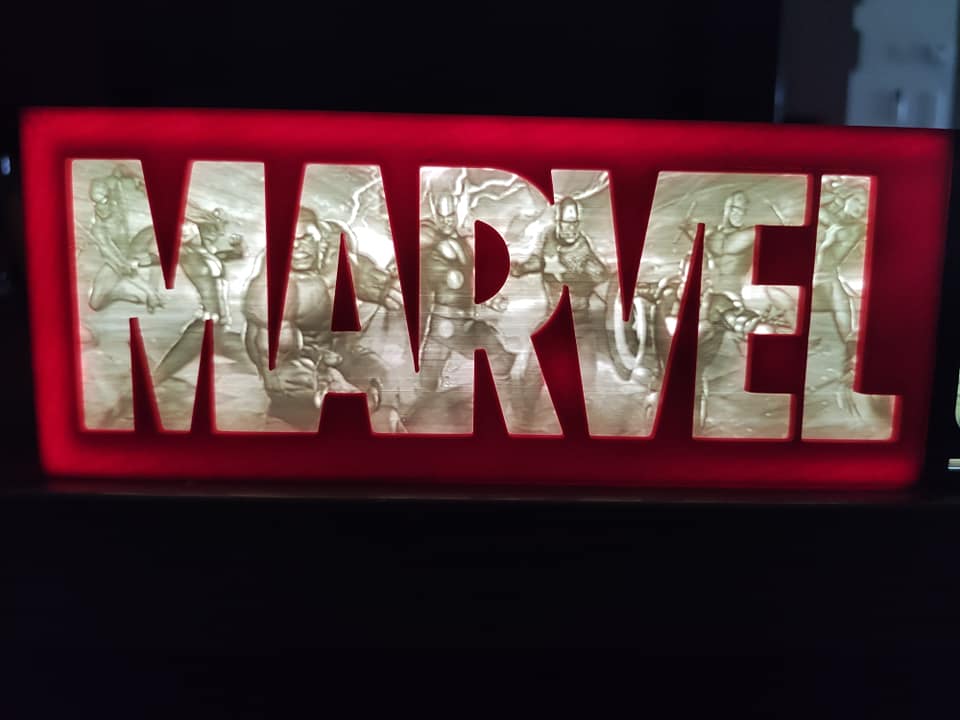 STL file Light litho MARVEL STUDIOS lamp・Model to download and 3D print ...