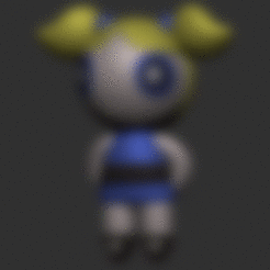 Download STL file Powerpuff Girl Bubbles Keychain / Figurine ・ Cults